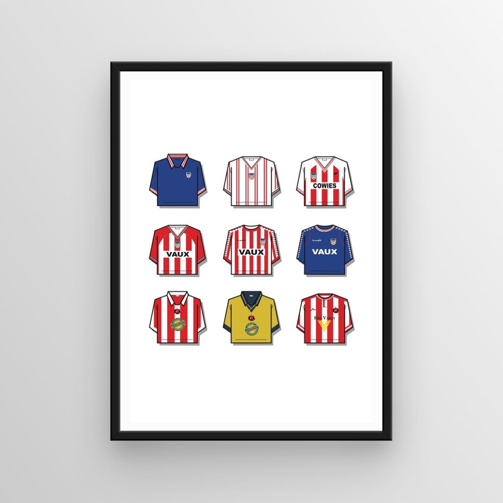 Sunderland Shirt History Print - Football Bobbles